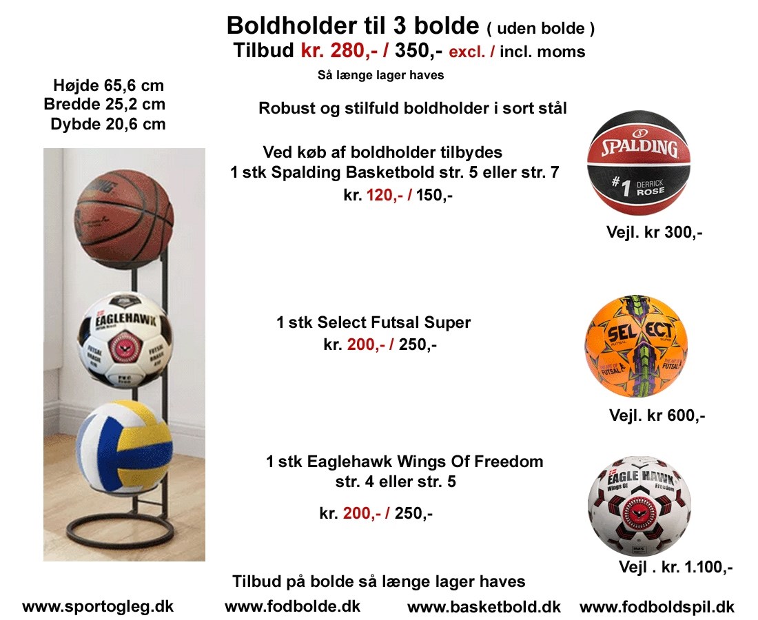 Basketbolde og tilbehør hos BKH Sport og Leg, Rødovre